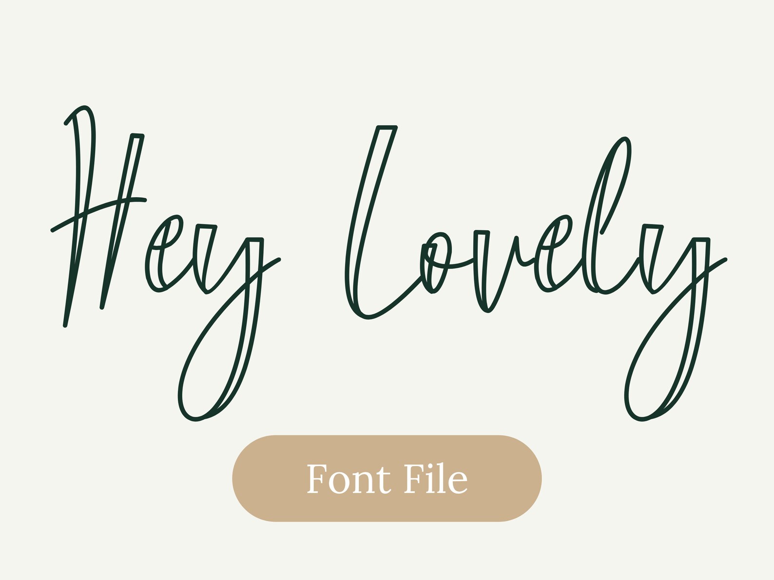 Hey Lovely Pretty Cursive Digital Font File I Modern Typeface for ...