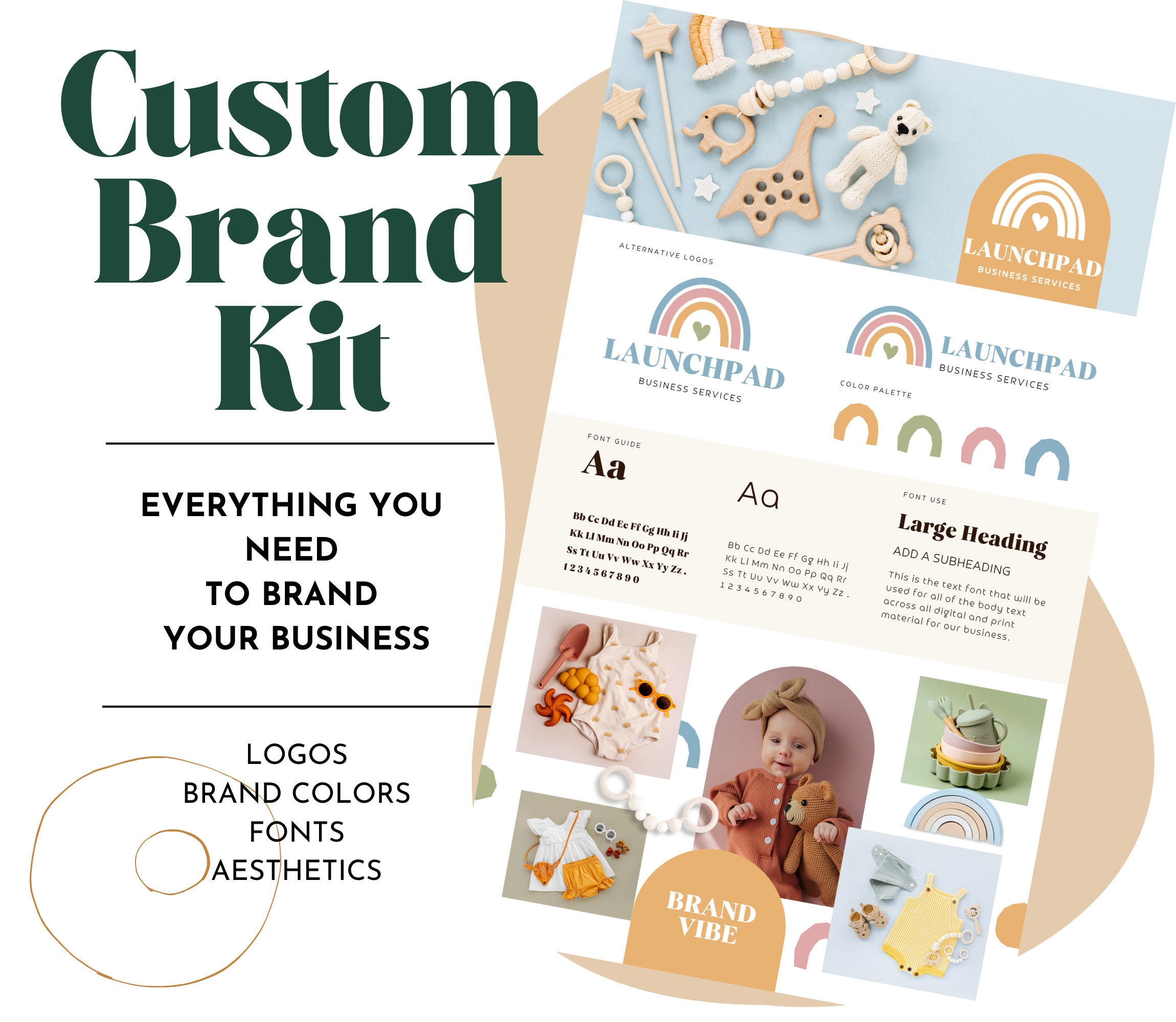 Custom Business Brand Kit I Modern Children's Boutique I Kids ...