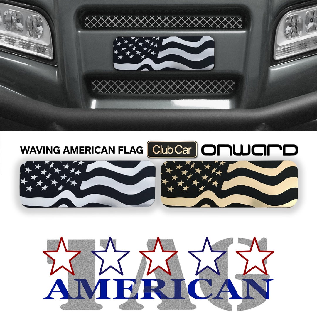 Personalized American Flag Badge for Your Club Car Onward Golf Cart - Etsy