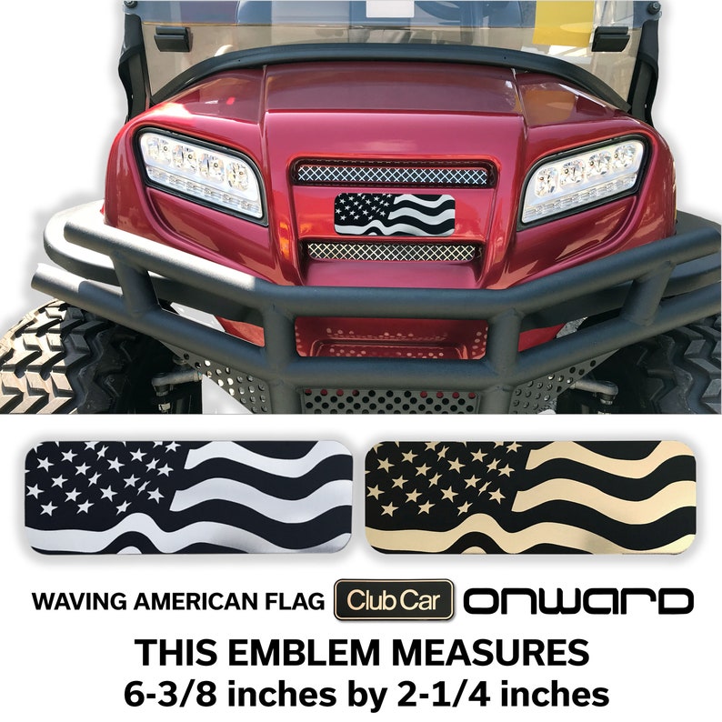 Personalized American Flag Badge for Your Club Car Onward Golf Cart - Etsy