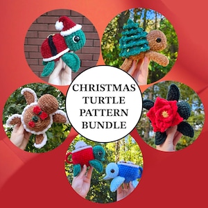 Crochet Pattern Christmas Turtle Pattern Bundle PDF Download Beginner ...