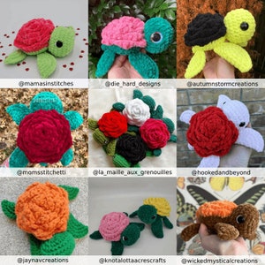 Rose Turtle Crochet Pattern PDF Download, Beginner Friendly Amigurumi ...