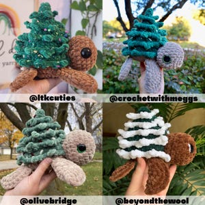 Crochet Pattern Christmas Tree Turtle PDF Download Beginner Friendly ...