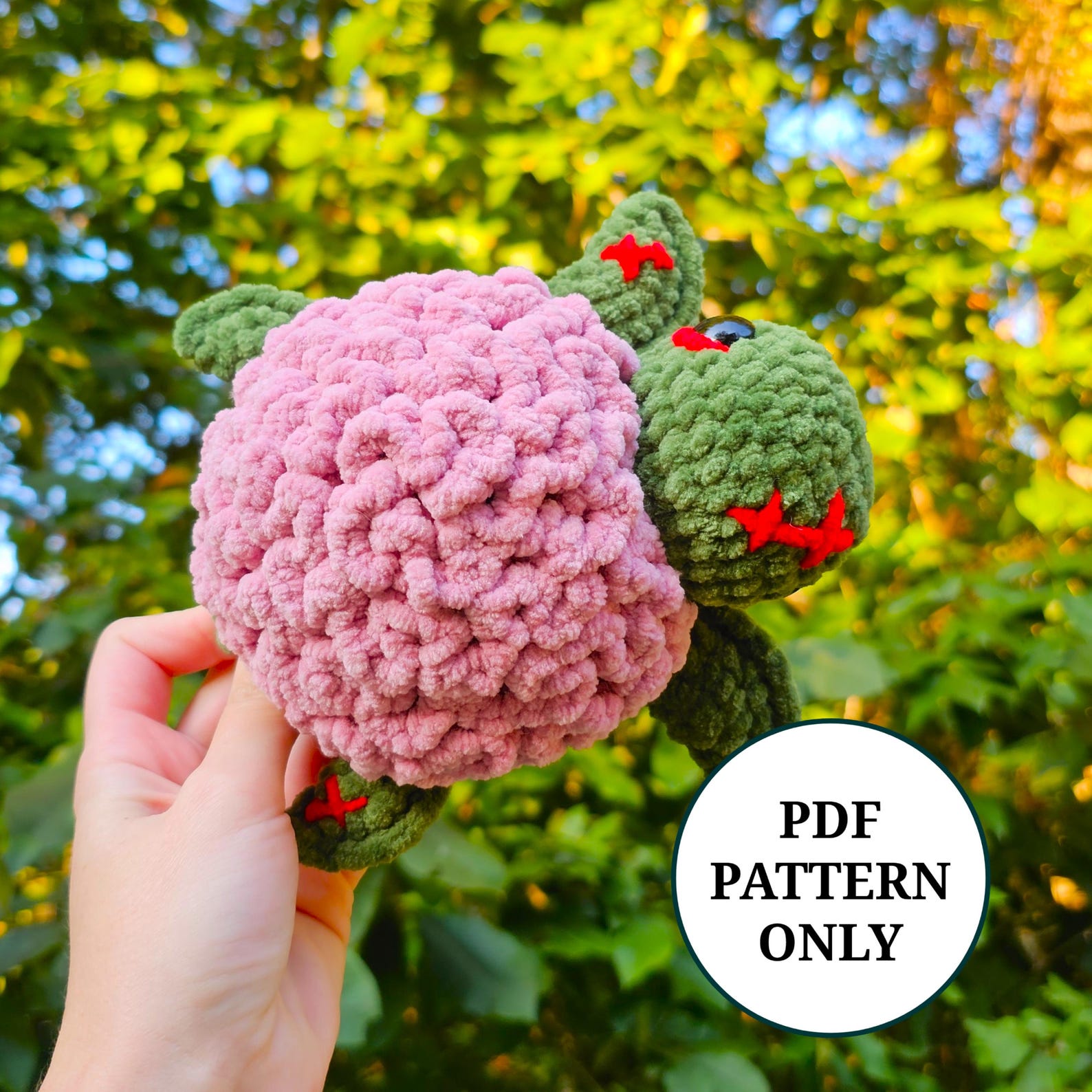 Zombie Brain Turtle Crochet Pattern Bundle PDF Download, Beginner ...
