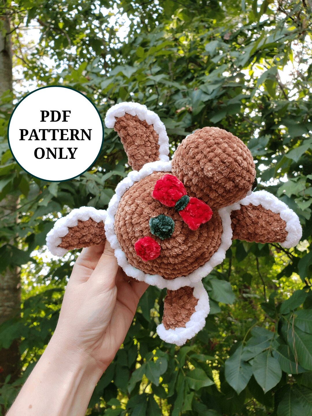 Gingerbread Turtle Pattern Crochet PDF Download Beginner - Etsy