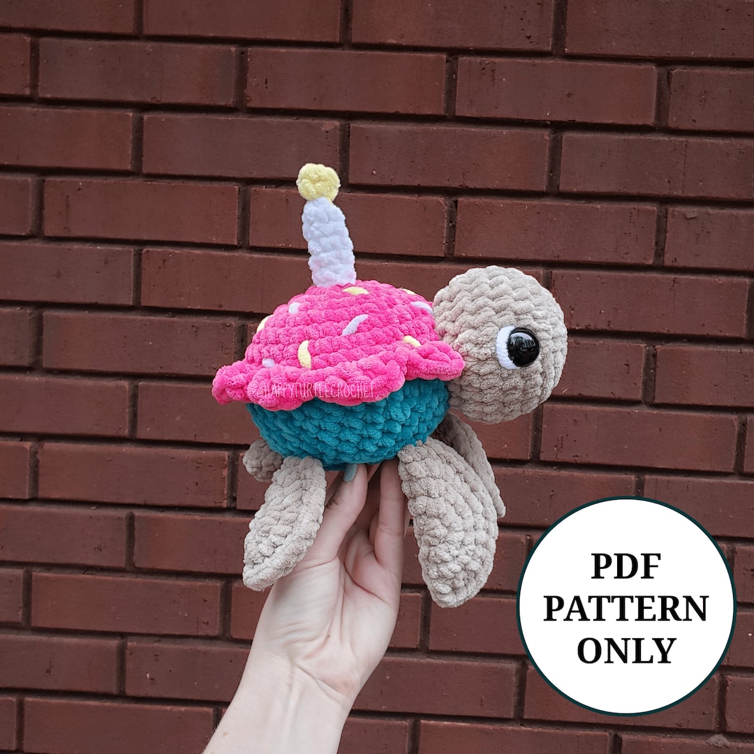 Cupcake Turtle Crochet Pattern PDF Download Beginner Friendly Amigurumi ...