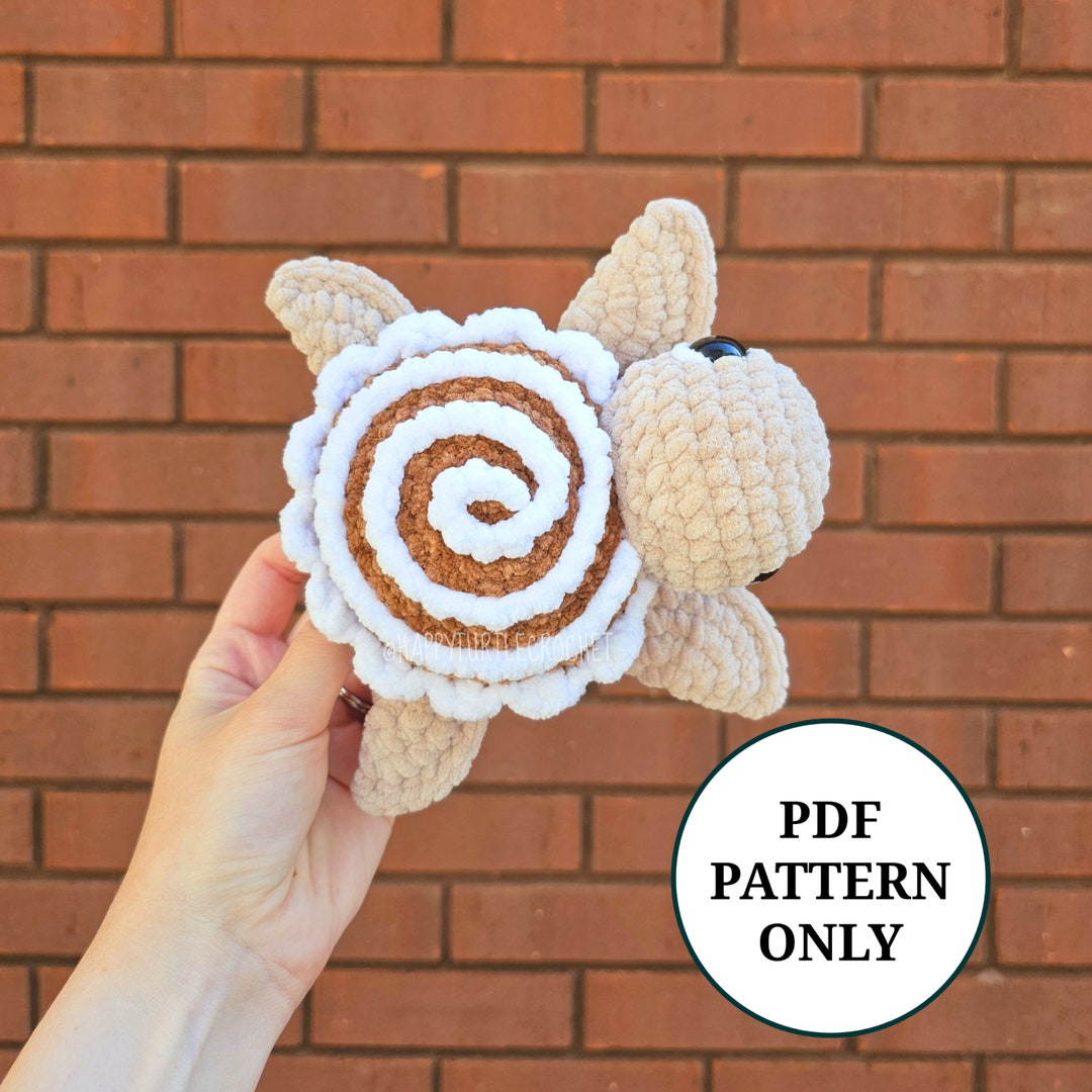 Cinnamon Roll Turtle Pattern Crochet PDF Download Beginner Friendly ...
