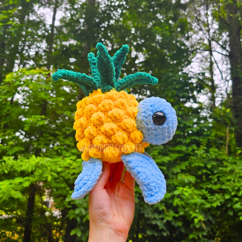 Pineapple Turtle Pattern Crochet PDF Download Beginner Friendly ...