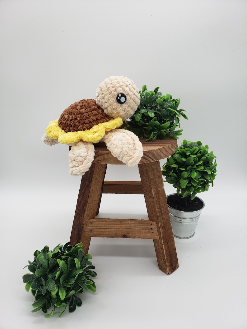 Petal the Sunflower Turtle Pattern Crochet PDF Download - Etsy