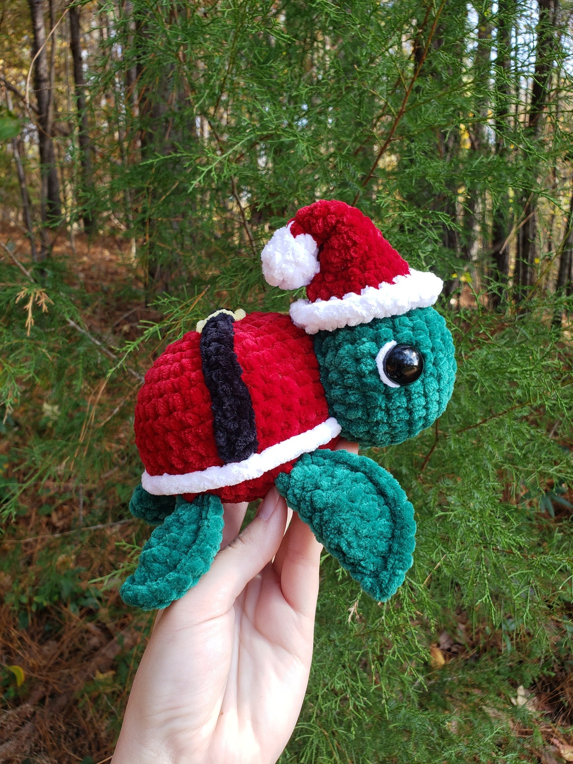 Santa Christmas Turtle Pattern Crochet PDF Download Beginner - Etsy