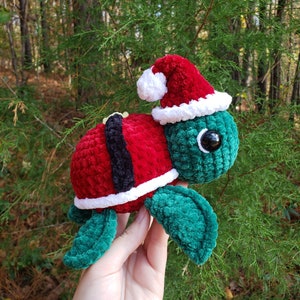 Santa Christmas Turtle Pattern Crochet PDF Download Beginner Friendly ...