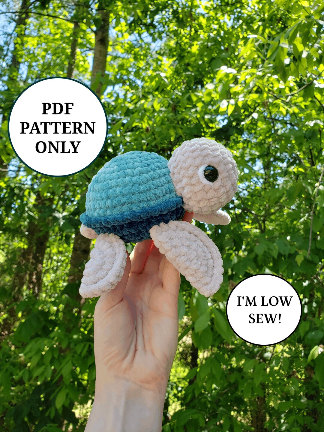 Happy Turtle Pattern Crochet PDF Download Beginner Friendly - Etsy