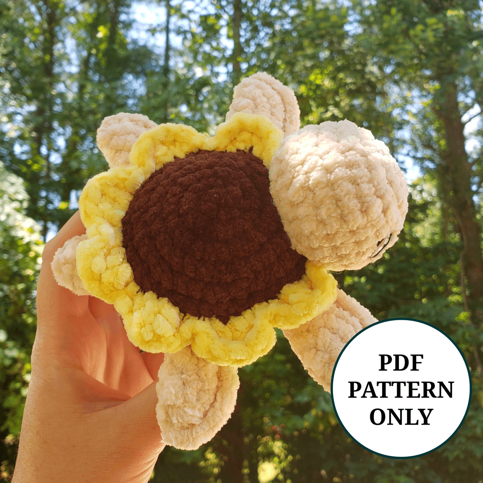 Petal the Sunflower Turtle Pattern Crochet PDF Download Beginner ...