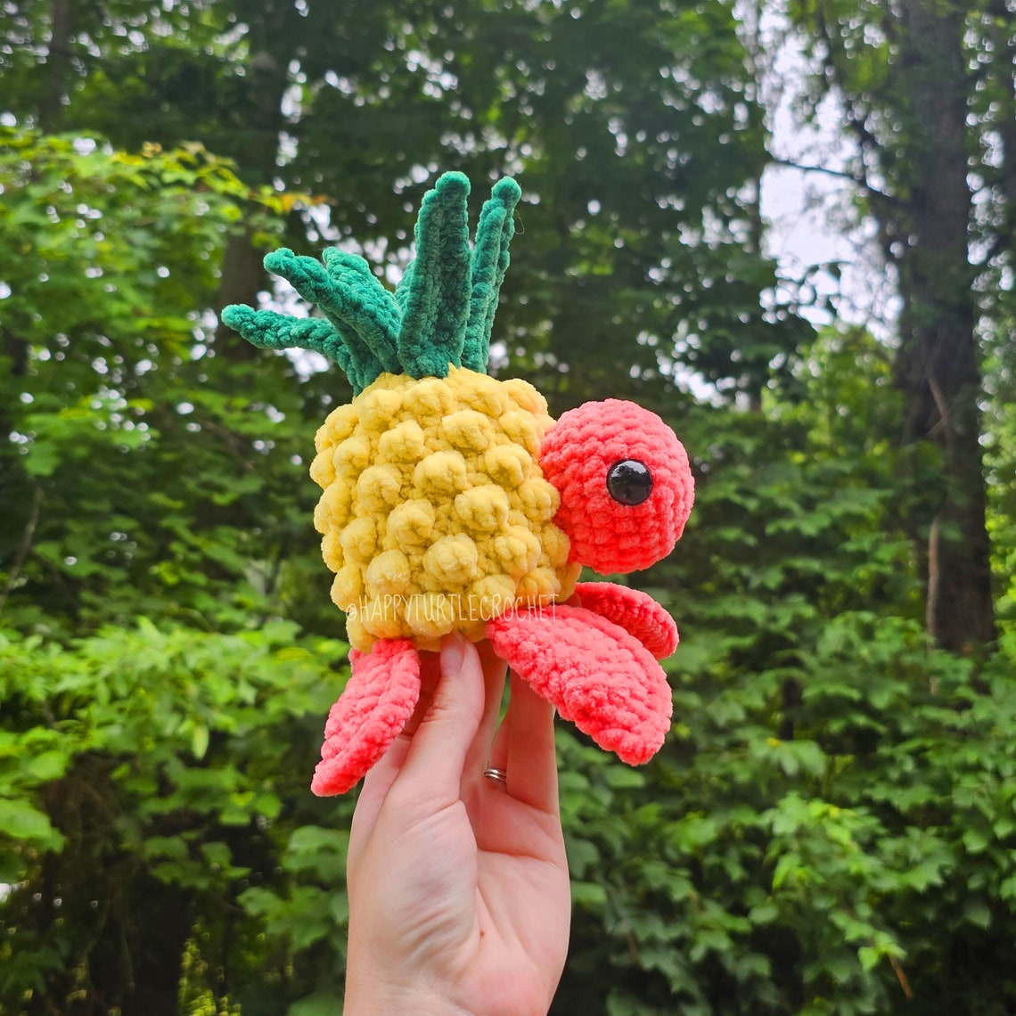 Pineapple Turtle Pattern Crochet PDF Download Beginner Friendly ...