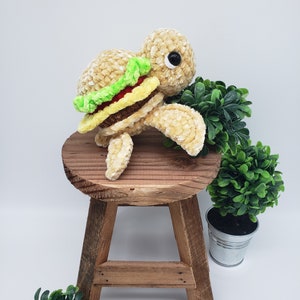 Burger Turtle Crochet Pattern PDF Download Beginner Friendly Amigurumi ...