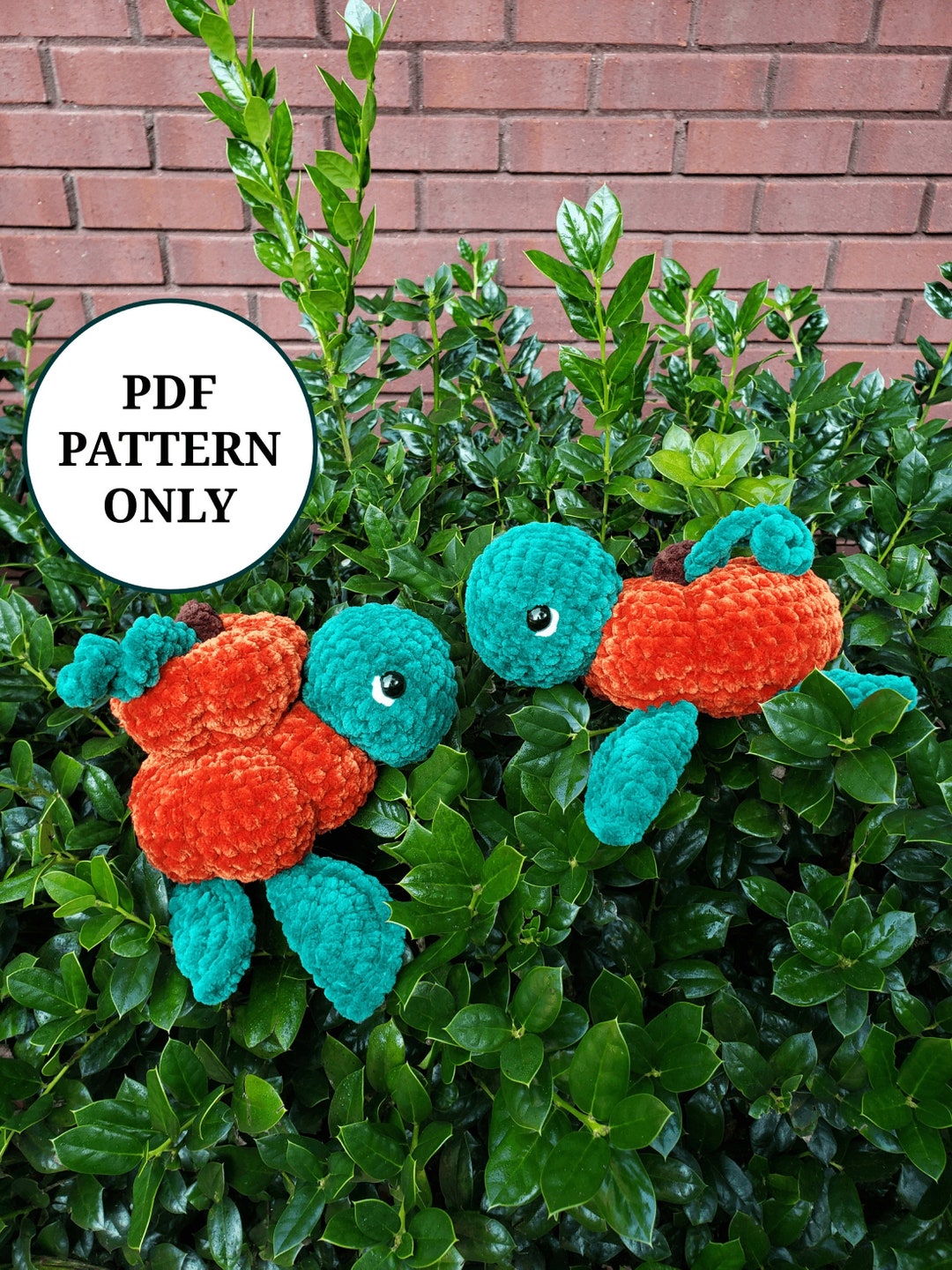 2in1 Pumpkin Turtle Pattern Crochet PDF Download Beginner - Etsy
