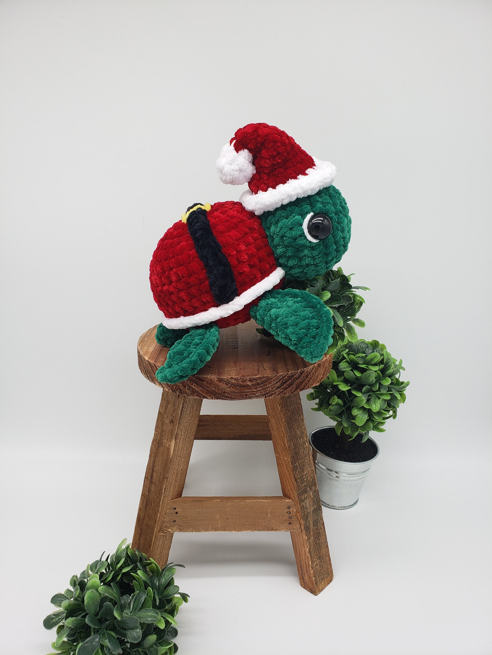 Santa Christmas Turtle Pattern Crochet PDF Download Beginner Friendly ...