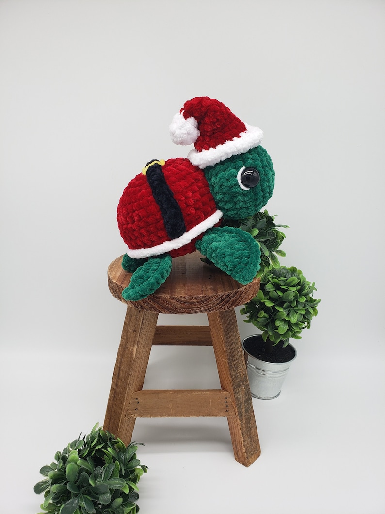 Santa Christmas Turtle Pattern Crochet PDF Download Beginner - Etsy