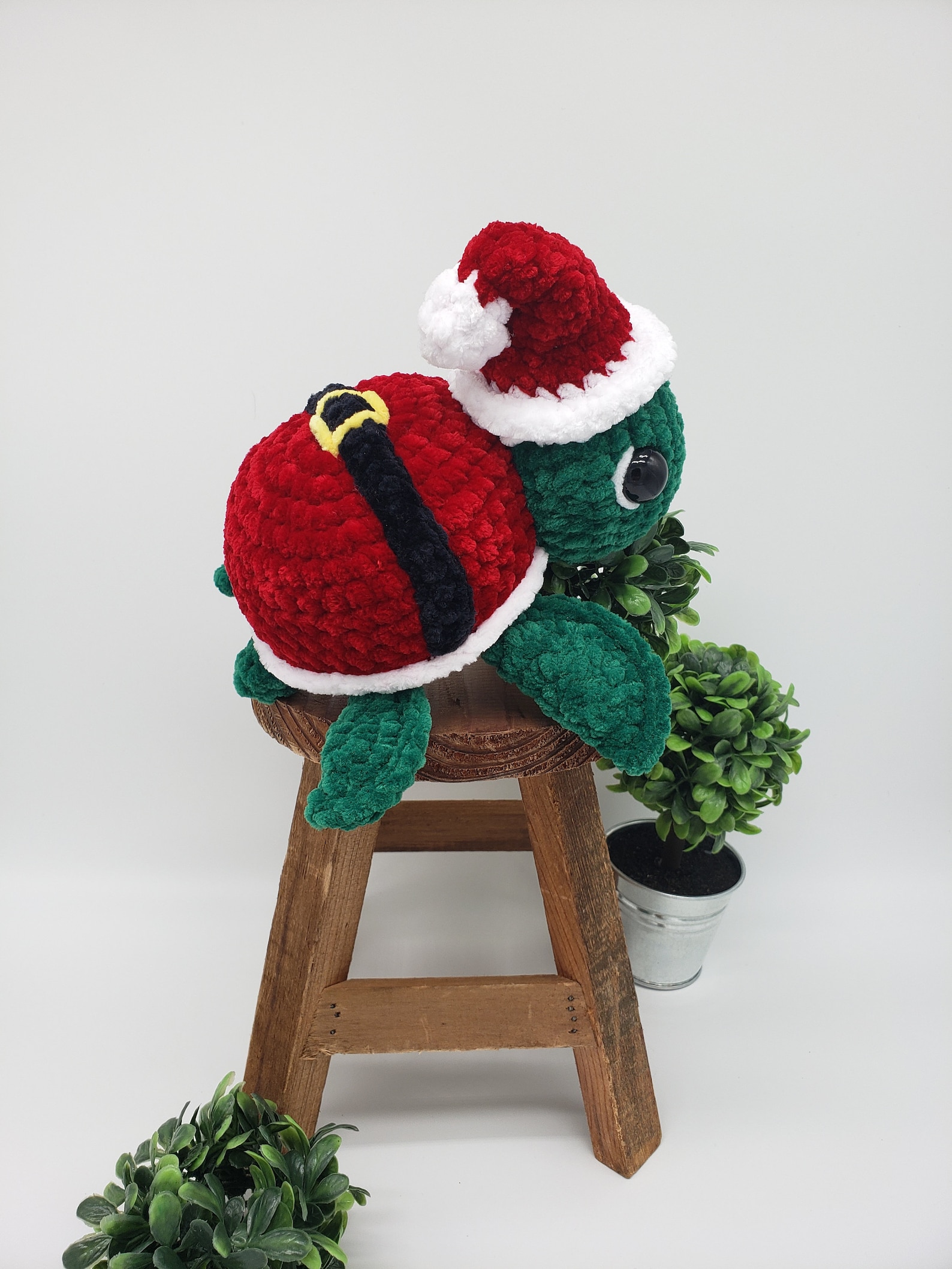 Santa Christmas Turtle Pattern Crochet PDF Download Beginner Friendly ...