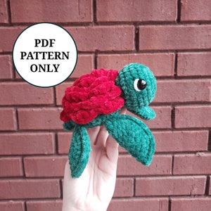 Rose Turtle Crochet Pattern PDF Download, Beginner Friendly Amigurumi ...