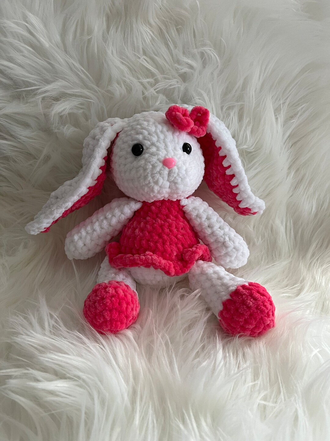 Rabbit Bunny Crochet Plush Soft Toy Birthday Gift Amigurumi - Etsy