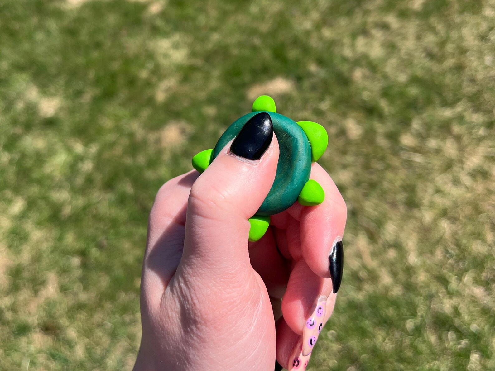 Handmade Turtle Boho Worry Stone – Whimsical Handmade Polymer Clay ...