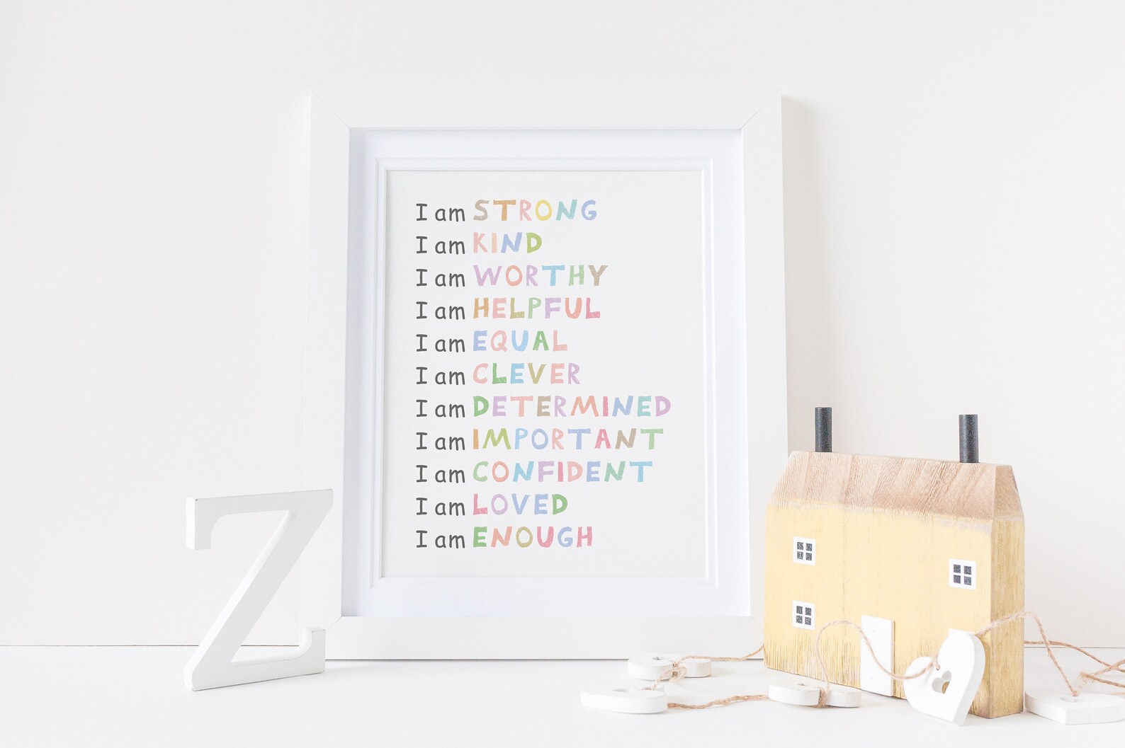 Positive Affirmations for Kids in Pastel Room Decor Colors. I - Etsy