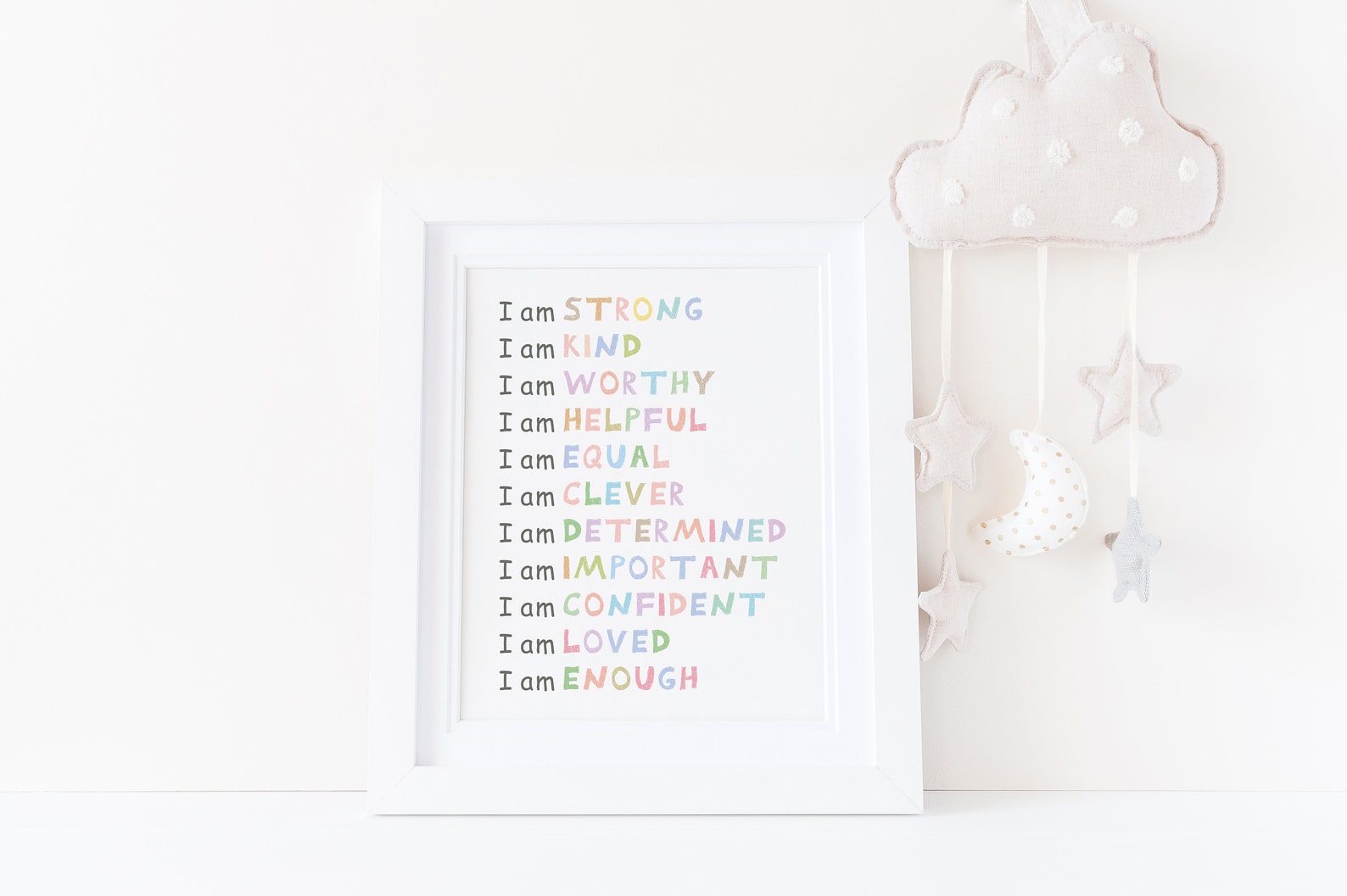 Positive Affirmations for Kids in Pastel Room Decor Colors. I - Etsy