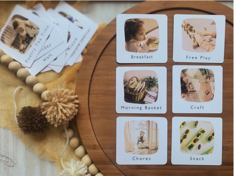 Daily Rhythm Cards for Kids, Preschool Daily Schedule, Homeschool Daily ...