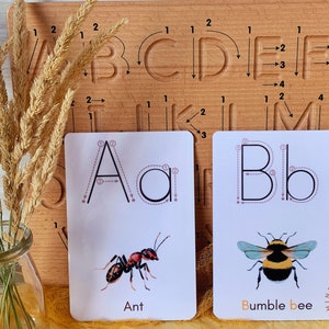 Nature Alphabet Flash Cards, ABC Flashcards, Alphabet Cards Printable ...