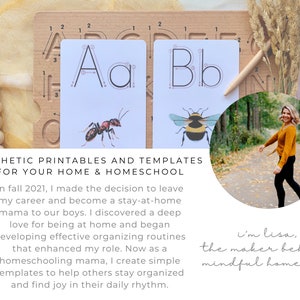 Nature Alphabet Flash Cards, ABC Flashcards, Alphabet Cards Printable ...