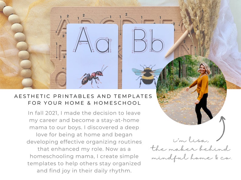 Nature Alphabet Flash Cards, ABC Flashcards, Alphabet Cards Printable ...