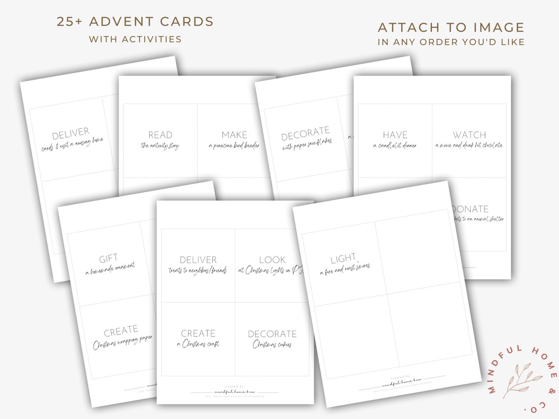 Christmas Countdown Printable Printable Advent Calendar - Etsy