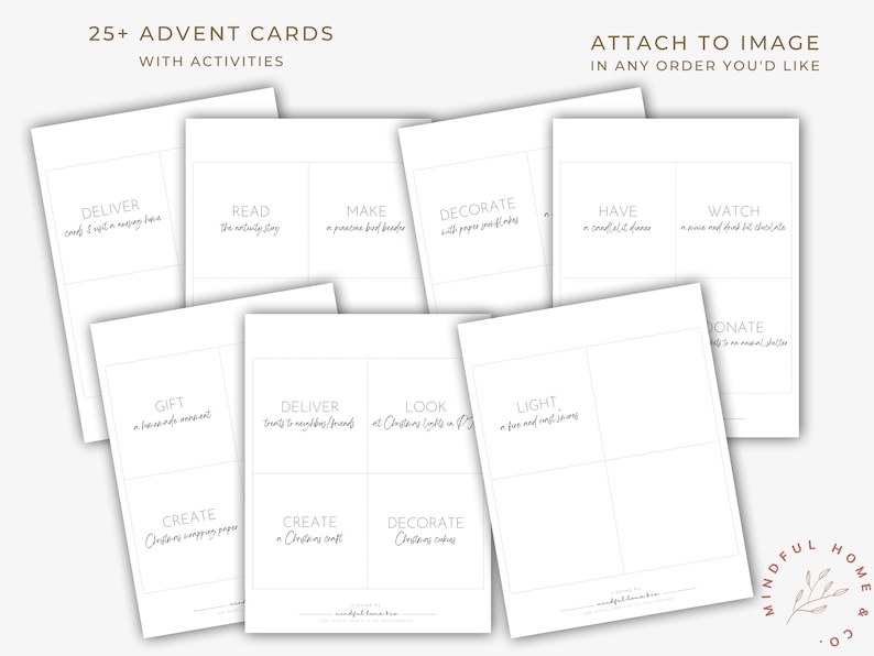 Christmas Countdown Printable Printable Advent Calendar - Etsy