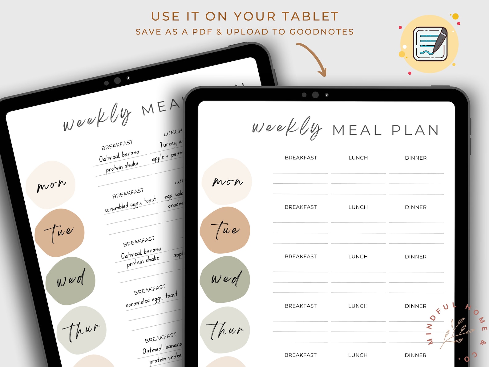 Weekly Menu Planner, Editable Meal Plan Template, Digital Weekly Meal ...
