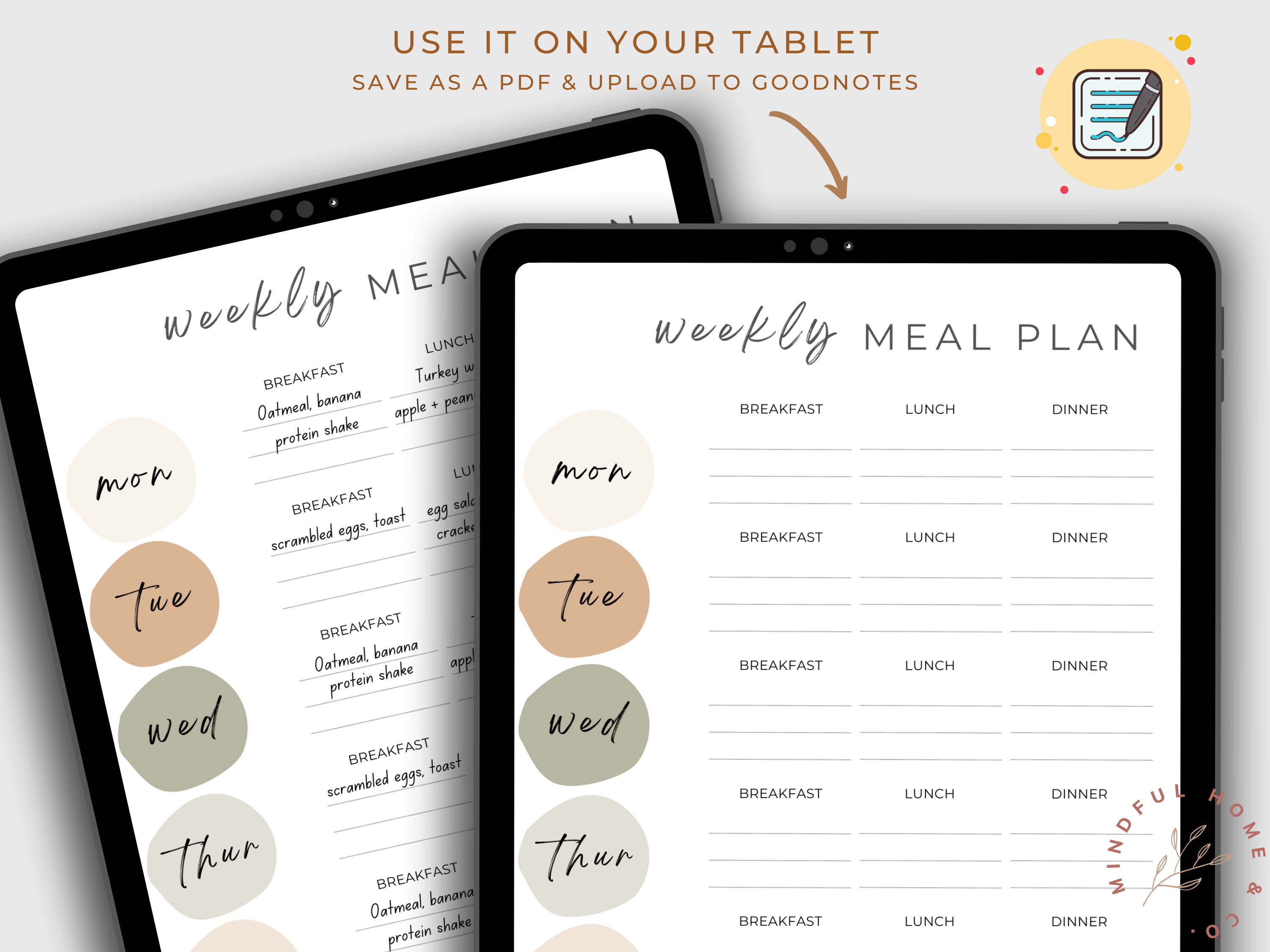 Weekly Menu Planner, Editable Meal Plan Template, Digital Weekly Meal ...