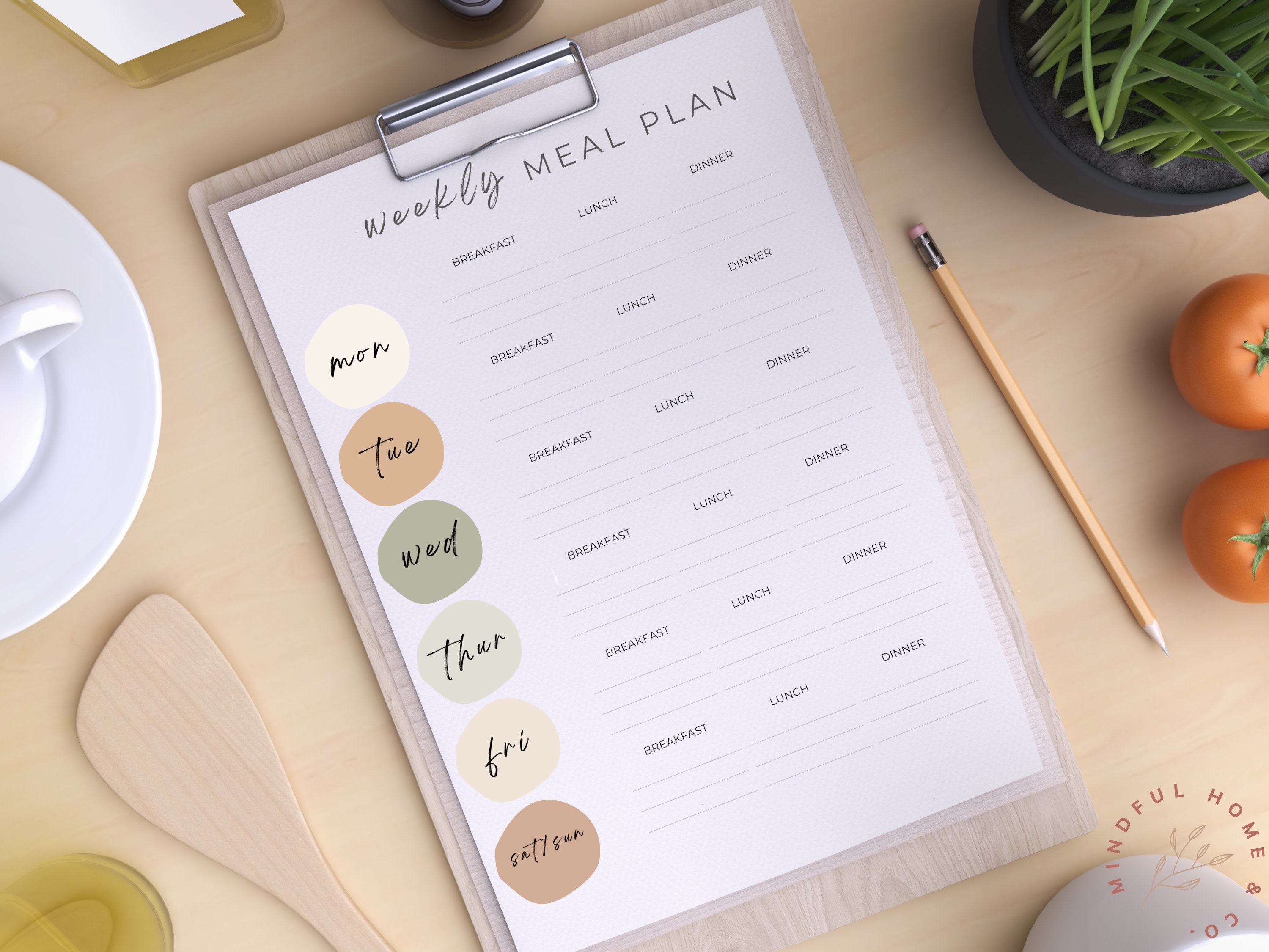 Weekly Menu Planner, Editable Meal Plan Template, Digital Weekly Meal ...
