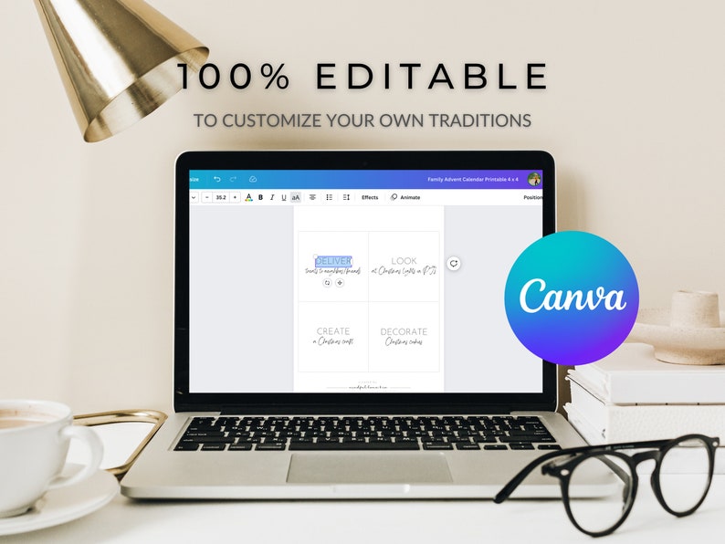 Christmas Countdown Printable, Printable Advent Calendar, Advent ...