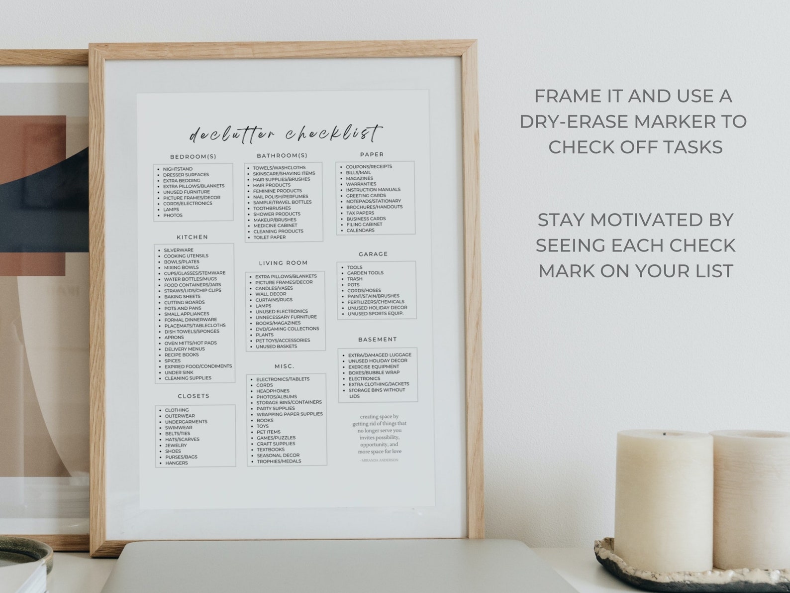 Printable Declutter Checklist Minimalist Cleaning Checklist - Etsy