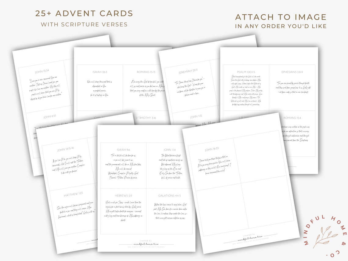 Printable Advent Calendar, Christmas Countdown Printable, Advent ...