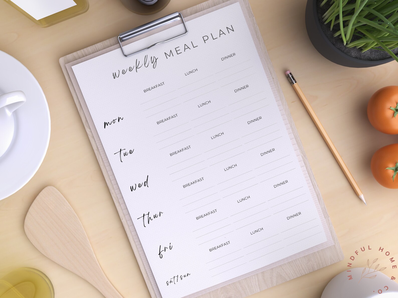 Weekly Menu Planner, Editable Meal Plan Template, Digital Weekly Meal ...