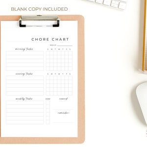 Editable Chore Chart and Cleaning Checklist, Kid's Chore Chart Canva ...
