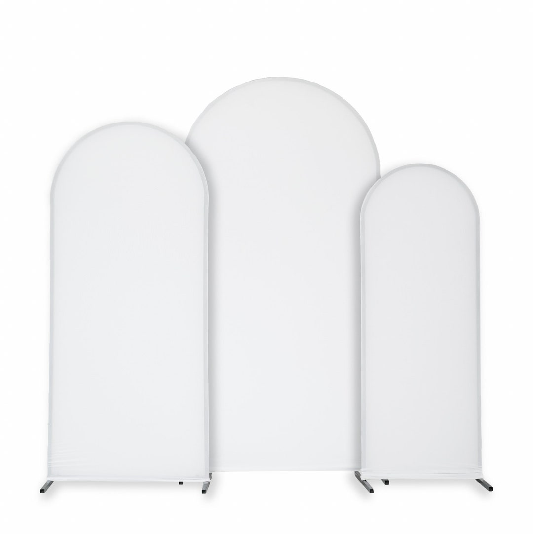 Spandex Covers for Trio Arch Frame Backdrop 3pc/set White - Etsy