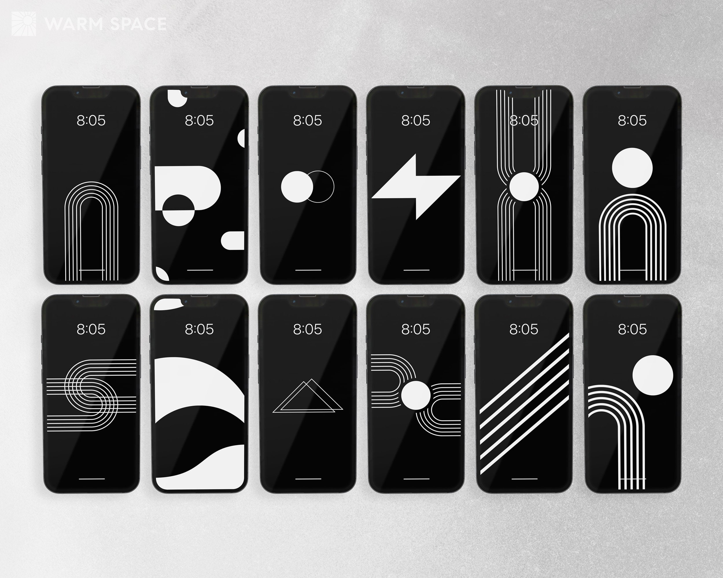 12 Minimalist Phone Wallpapers iPhone Android - Etsy