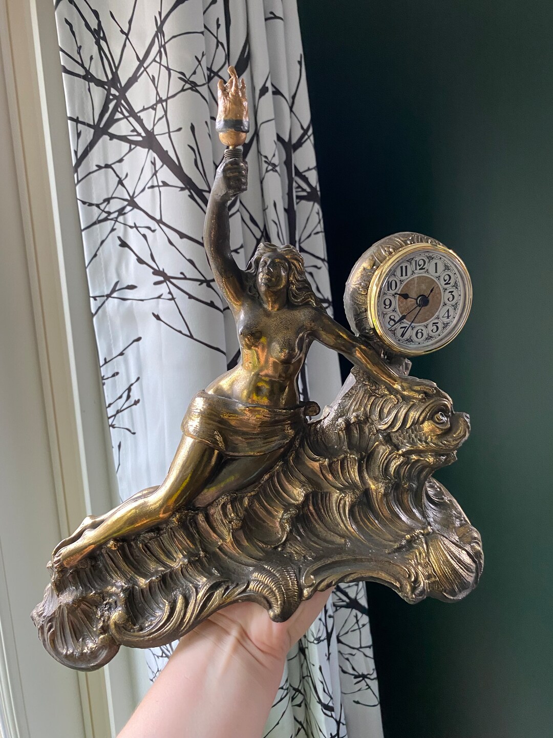 Art Deco Lady Clock - Etsy