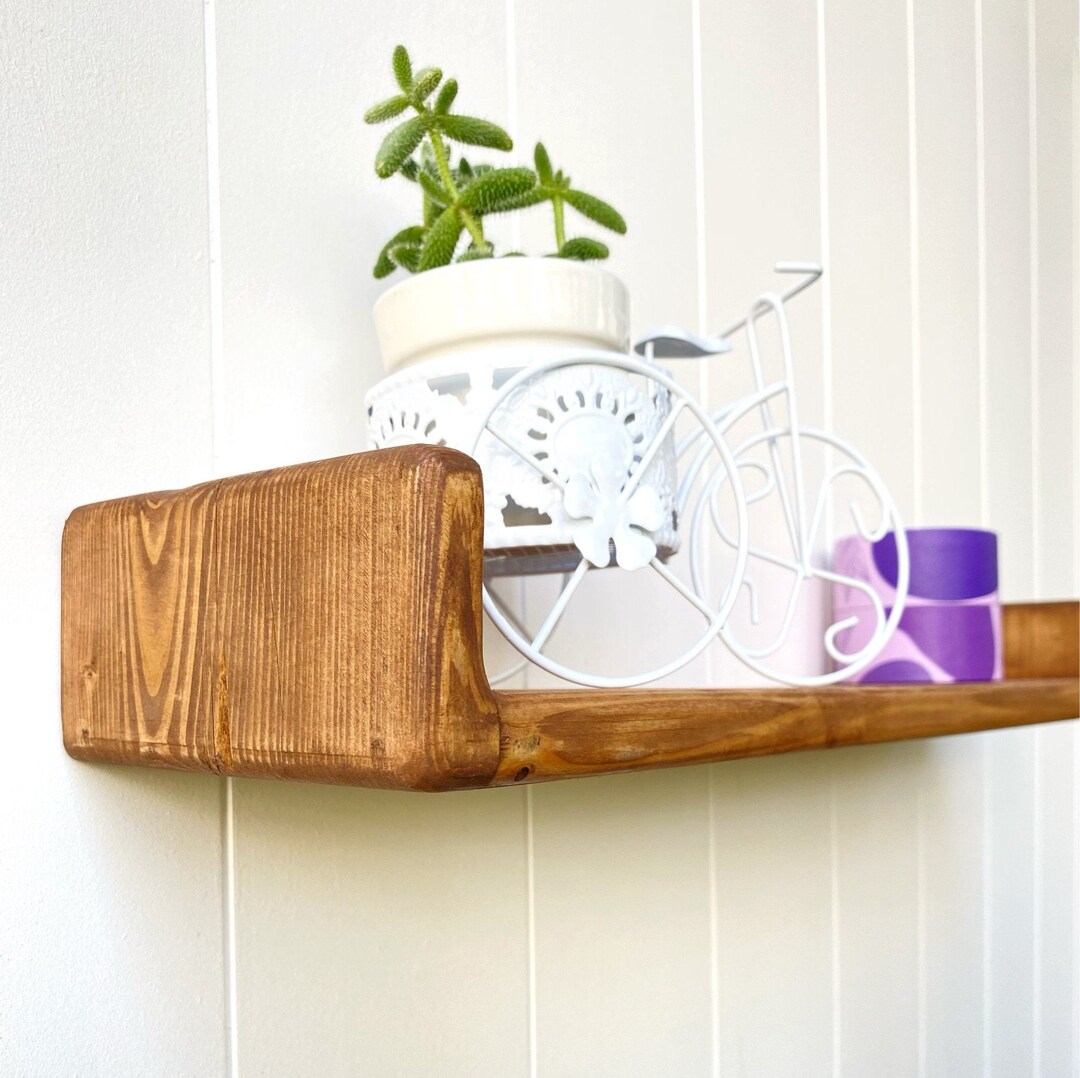 Handmade Shelf, Wood Floating Shelves, Desk Shelf, Plant Shelf, Kitchen ...