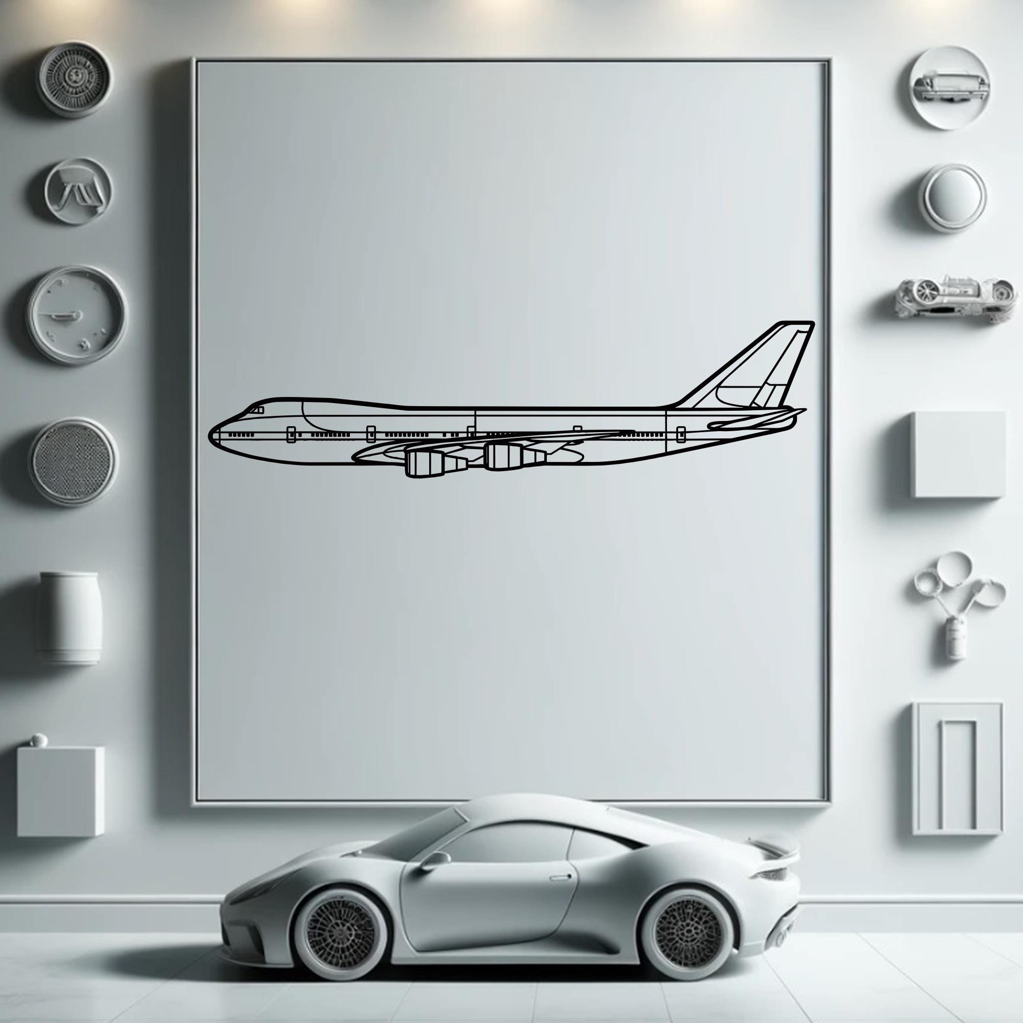 Boeing 747-200B Metal Wall Art: Classic Jumbo Jet Aviation Decor - Etsy