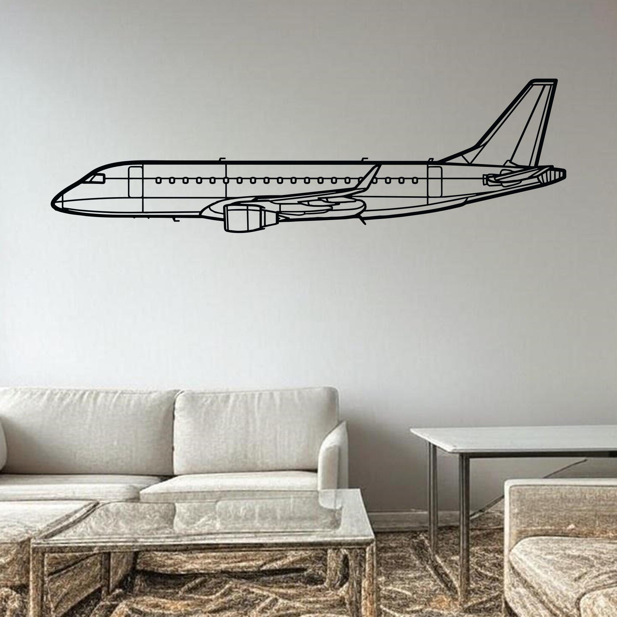Embraer E175 Metal Airplane Wall Art: Aviation Gift for Pilots - Etsy