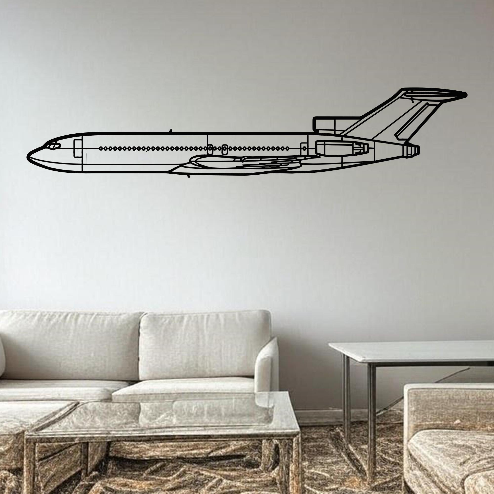 Boeing 727 Metal Airplane Wall Art: Aviation Decor for Pilots - Etsy