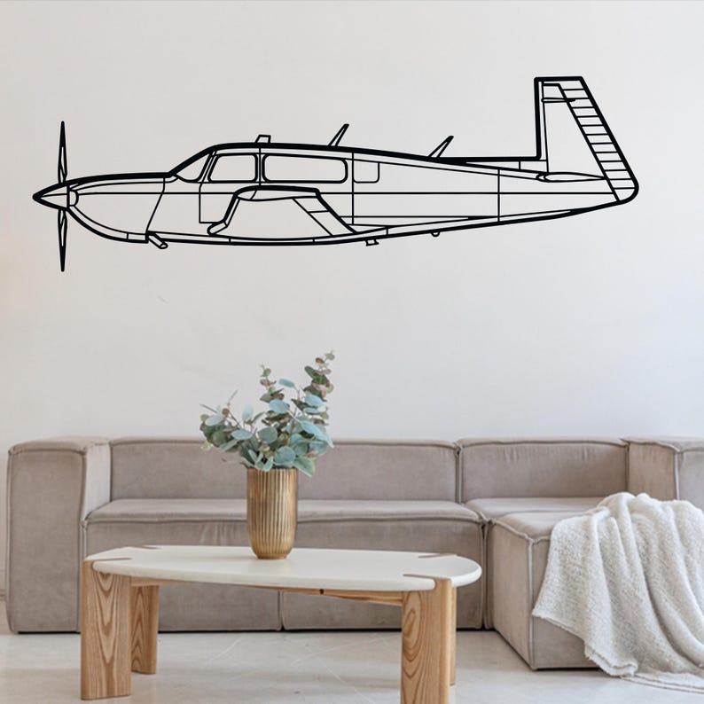 Mooney M20K Metal Airplane Wall Art: Turbocharged Aviation Decor - Etsy